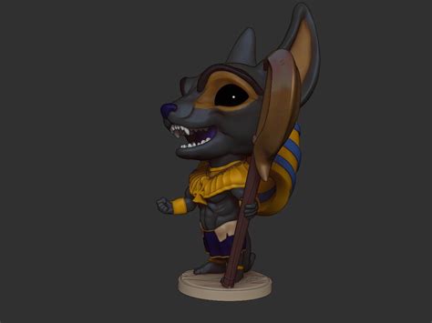 Chibi Anubis Egyptian Gods Multiple Scales Resin 3d Printed Mini