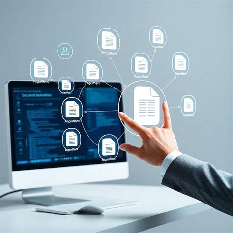 Businessman Using A Computer To Document Management Concept Online