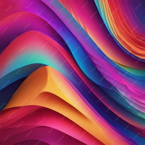 Premium Ai Image Colorful Gradient Prism Vibrant Background Curves