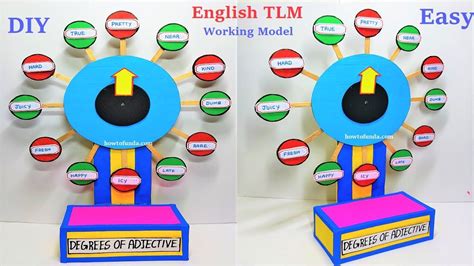 English Tlm Working Model On Degrees Of Adjectives Simple And Easy