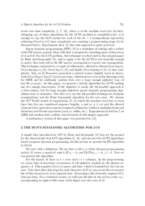 A Hybrid Algorithm For The Longest Common Transposition Invariant