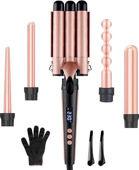 Curling Wand Iron 5 In 1 Multifunction Curling Tongs Set With