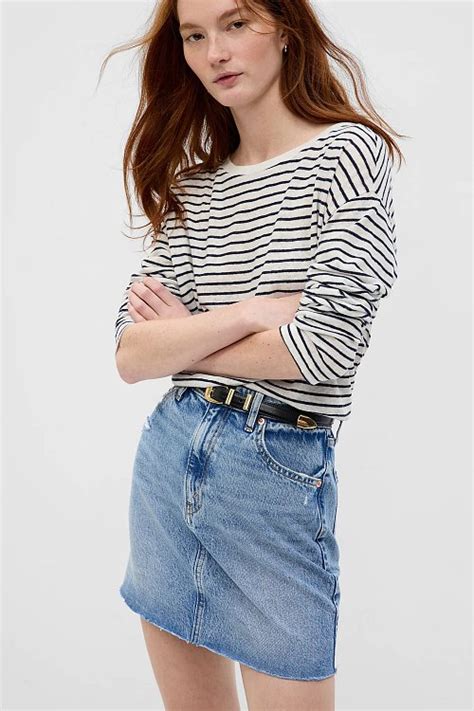 Gap Adults갭 여성 스트라이프 보트넥 티셔츠 Sivillage 에스아이빌리지