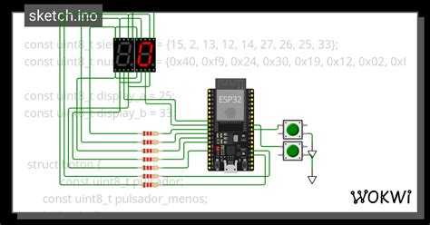 7 Seg Bien Wokwi Esp32 Stm32 Arduino Simulator