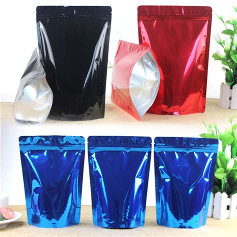 永宇蓝色黑色铝箔袋彩色包装袋干果茶叶密封袋食品袋自立自封袋子虎窝淘