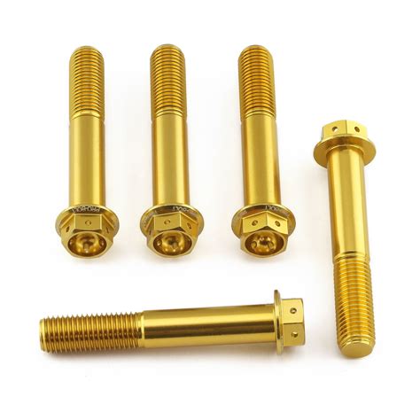 Aluminum Flanged Hex Head Bolt M10x125mmx60mm Race Spec Etched Pack
