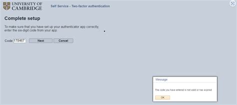 What Should I Do If I Get A Code You Have Entered Is Not Valid Or Expired When Attempting
