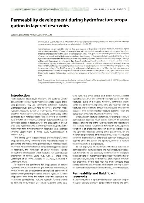 Pdf Permeability Development During Hydrofracture Propagation In