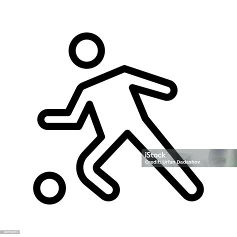 Voetbal Pictogram Vector Teken En Symbool Geïsoleerd Op Een Witte