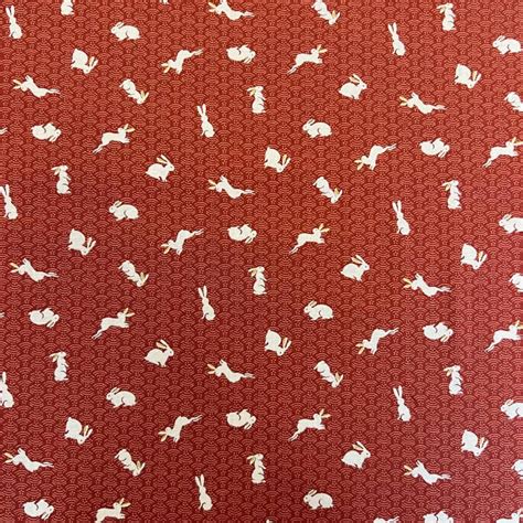 Japanese Nara Rabbit Cotton Fabric Nara Bunny Cotton Fabric