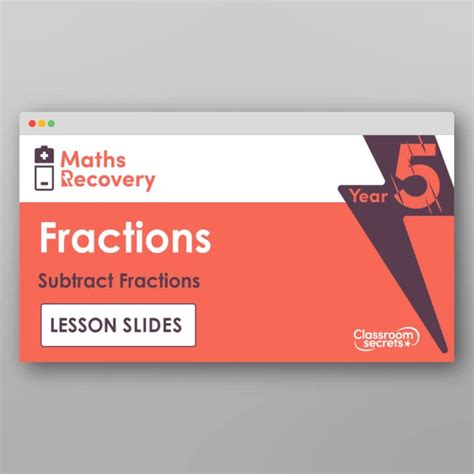 Ks Year Maths Classic View Subtract Fractions Resources Worksheets