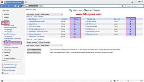 How To Installactivate Services In Webmin Control Panel In Linux 2daygeek