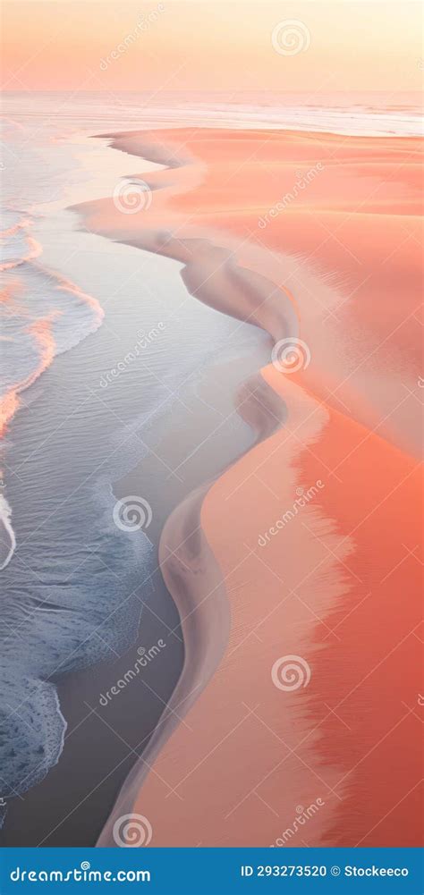 Hypnotic Illusion Futuristic Chromatic Waves Of Orange Sand And Blue