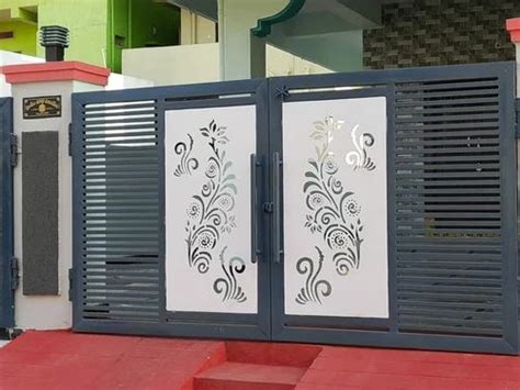 Modern Mild Steel Sliding Main Gate With Designing Iron Laser Cutting