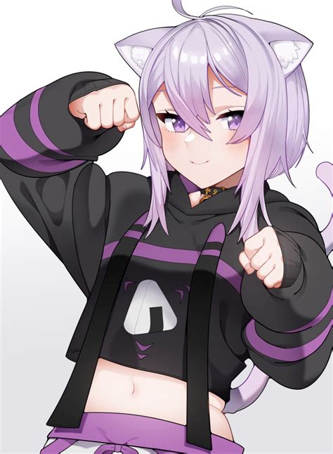 Nekomata Okayu And Nekomata Okayu Hololive Drawn By Plain222 Danbooru