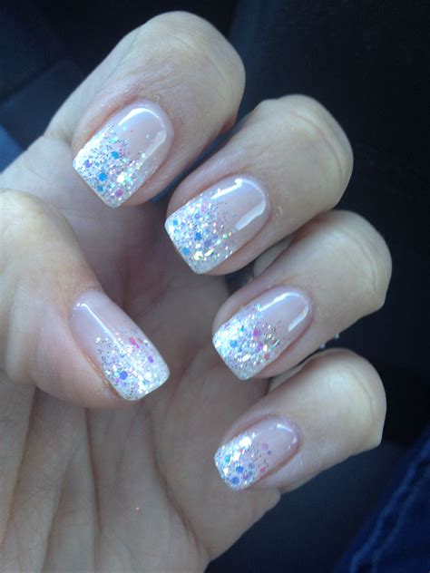 Sparkle And Shine With French Tip Nails With Glitter The Fshn