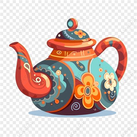 茶壺剪貼畫卡通風格茶壺 向量杯子陶器eps圖案素材免費下載，可愛卡通圖片，尺寸4267 × 4267px Lovepik