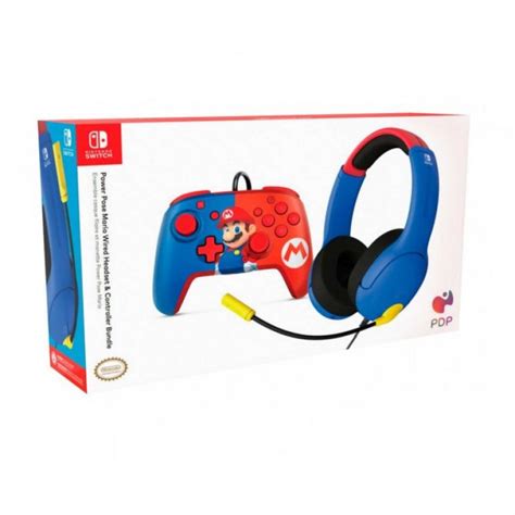 Pdp Ensemble Casque Filaire Airlite And Manette Filaire Rematch Denim
