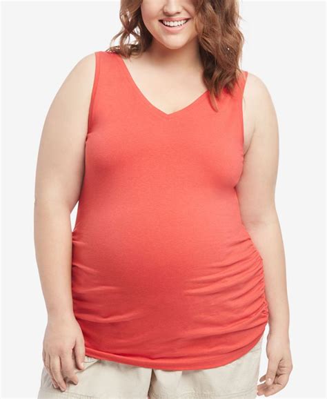 Motherhood Maternity Plus Size Ruched Tank Top Macys