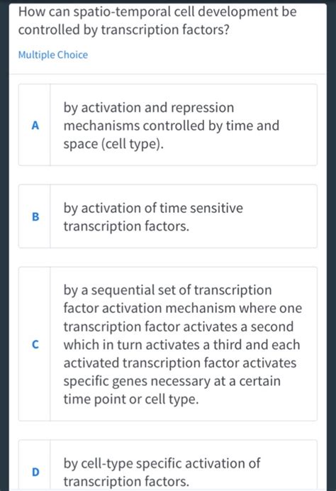 Solved How Can Spatio Temporal Cell Development Be