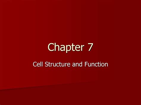 Cell Structure and Function - ppt download