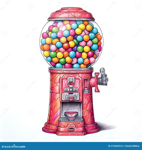Beautiful Gumball Machine Clipart Illustration Stock Illustration
