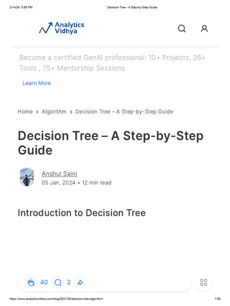 Decision Tree A Step By Step Guide Pdf Applied Mathematics