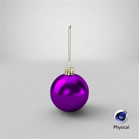 크리스마스 공 보라색 광택 3d 모델 29 Fbx Dae Max C4d Unitypackage Upk Ma Obj Gltf Usd Free3d