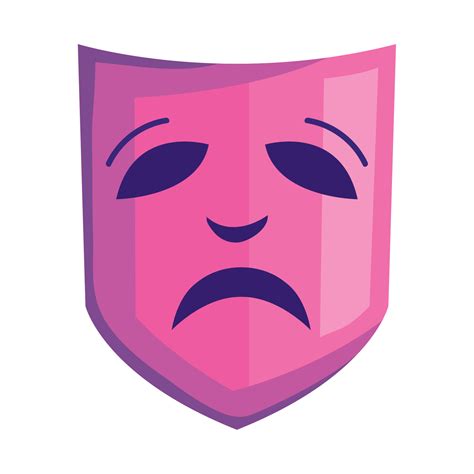 Máscara De Teatro Triste Rosa 11263289 Vector En Vecteezy