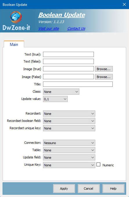 Dwzone Dreamweaver Extensions Booleanupdate For Asp Pages