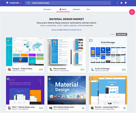 マテリアルデザインの見本サイト「materialup」