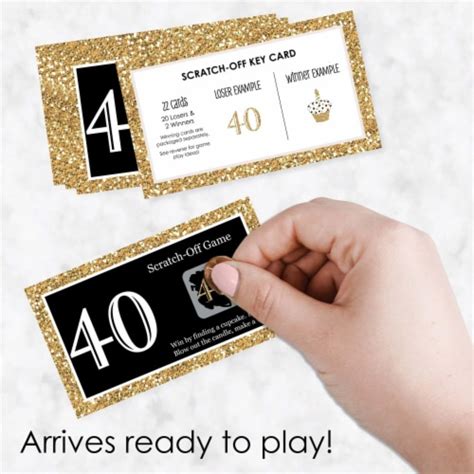 Big Dot Of Happiness Adult 40th Birthday Gold Birthday Party Game