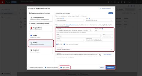 Use A Sql Server Backup To Baseline A Database Redgate Flyway Product Documentation