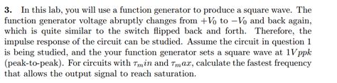 Solved In This Lab You Will Use A Function Generator To Chegg