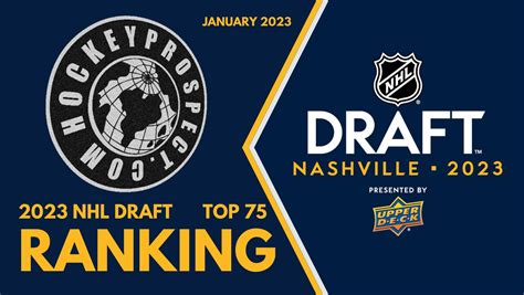2023 Nhl Draft Ranking Top 75 January