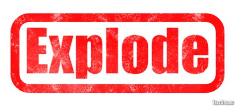 Explode Text Effect And Logo Design Word