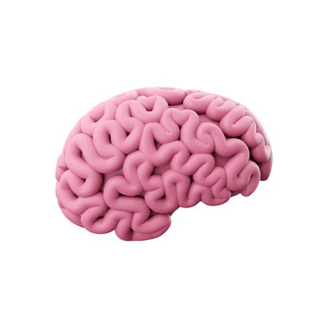 3d Render Minimal Pink Brain Thinking Comic Speech Bubble 3d