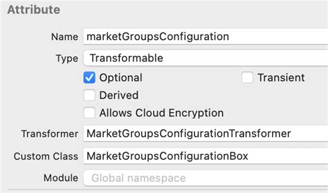 Saving Native Swift Struct Into Core Datas Transformable Attribute