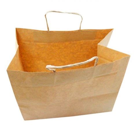 Bolsa De Papel Con Asa Rizada Embalando Es