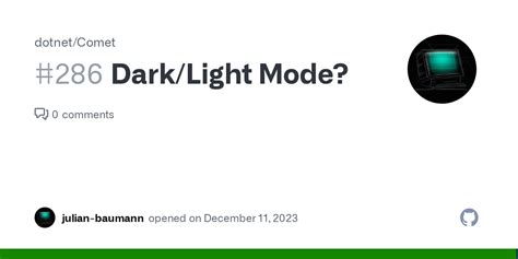 Dark Light Mode Issue 286 Dotnet Comet GitHub