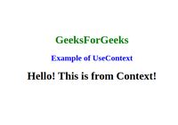 How To Implement Usecontext Hook In A Functional Component