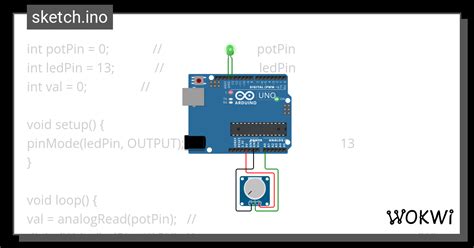 ใบงานที่ 4 โปรแกรม arduino กับอนาล็อกอินพุต 2 wokwi esp32 stm32