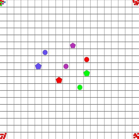 A Snapshot Of The 2d Grid Of The Model Showing Four Different Genes And