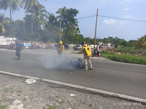 Se Registró Un Accidente Automovilístico Entre Un Mototriciclo Y Una