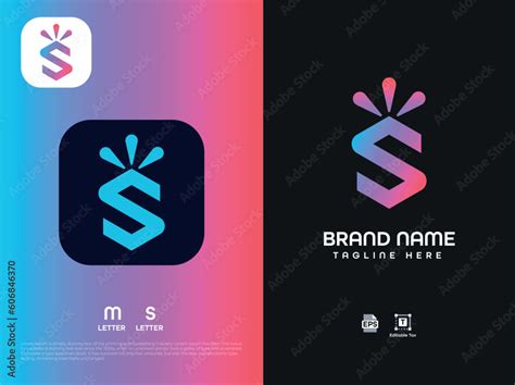 S Modern Letter Logo Stock Vector Adobe Stock