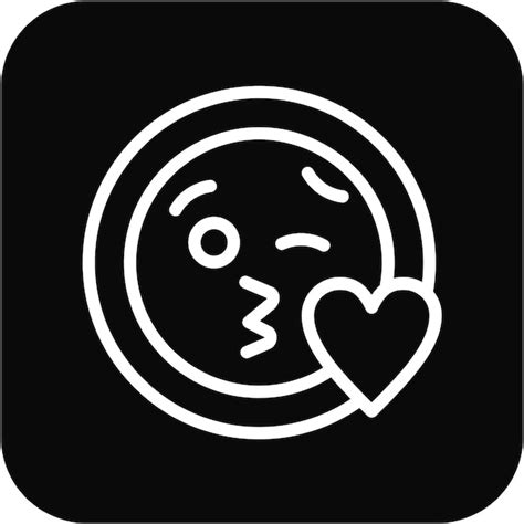 Premium Vector Face Blowing A Kiss Icon