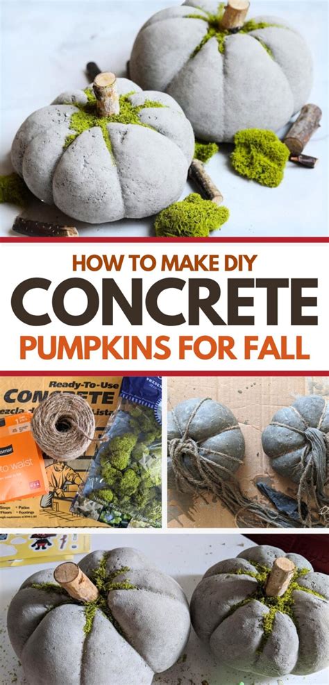 Diy Concrete Pumpkins Quick Diy Fall Home Decor