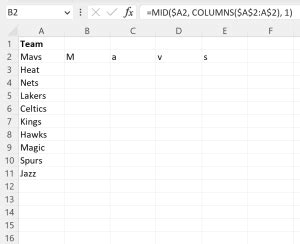 Excel How To Split Word Into Individual Letters