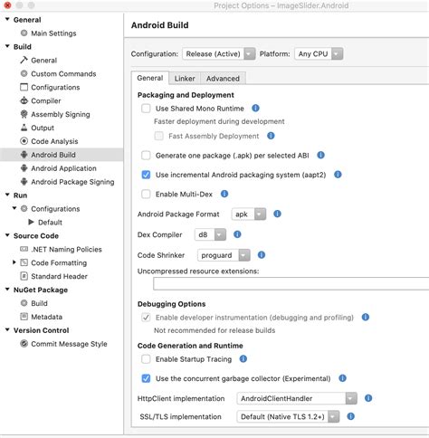 Xamarin Visual Studio Mac Android Build Enable Developer