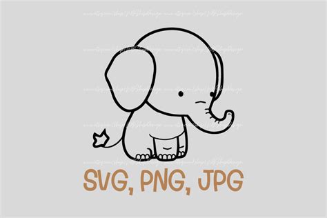 Elephant Vector Graphic By Nbshopdesign · Creative Fabrica